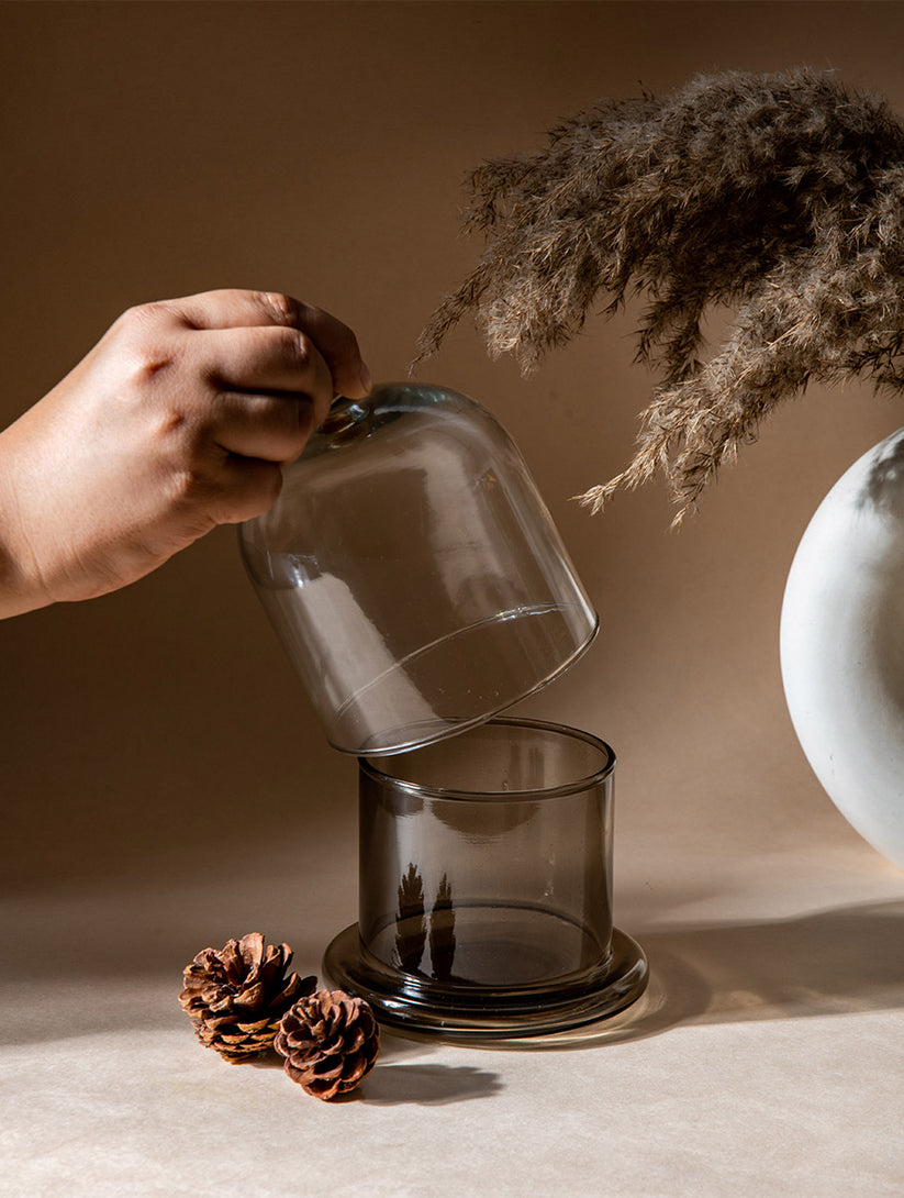 Glass Bell Jar - Smoke | The Table Fable